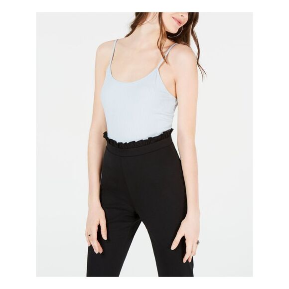 Material Girl | Tops | Material Girl Womens Light Blue Ribbed Bodysuit ...